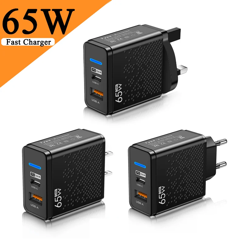 65W GaN Chargers Mobile Phone Charger Adapter USB Type C portable ...