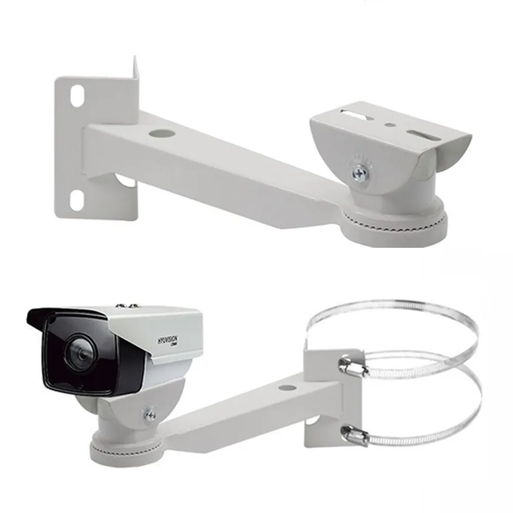 Cctv Camera Support Stand Cylindrical Pole Hoop Bracket Right Angle ...