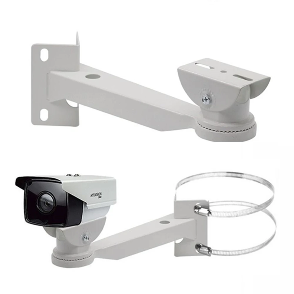 Cctv Camera Support Stand Cylindrical Pole Hoop Bracket Right Angle ...
