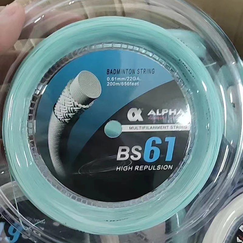 Alpha Badminton String 200m Reels Thin 0.61mm Good Repulsion Super High ...