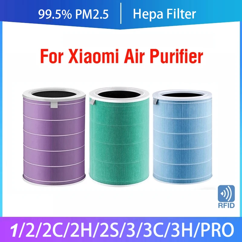Filtro pm2.5 hepa xiaomi para xiaomi purificador de ar 2/2c/2h/2s/3/3c/3h/pro filtro de carvão ...