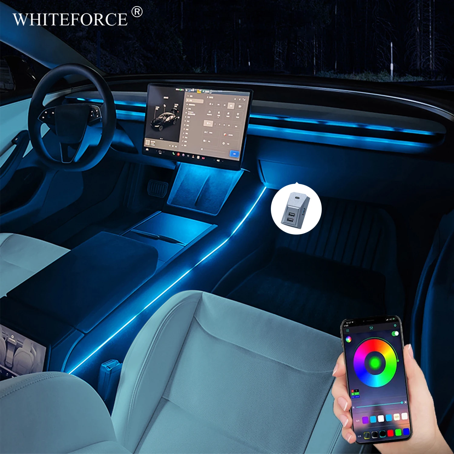 Ambient Light MACHSWON Flexible Center Console Dashboard s Multi- Mode ...