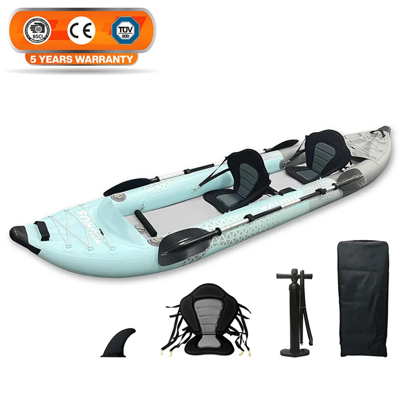 Bote inflable para 2 personas, Kayak, pesca, canoa con paleta, surf ...