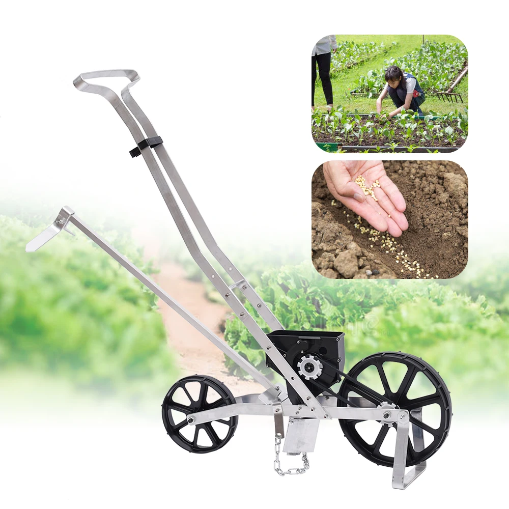 Manual Precision Hand Seeder 1-Row Manual Vegetable Planter Aluminum Tool Garden Farmland Seeder ...
