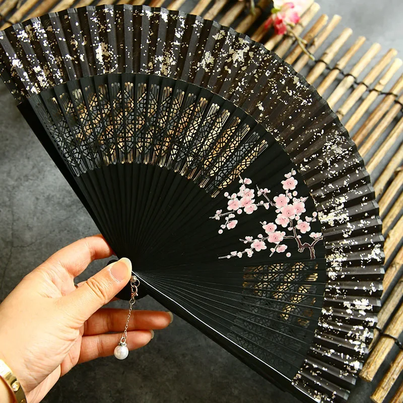 Bamboo-handle-folding-fan-Hanfu-ancient-style-new-Chinese-style-Chinese ...