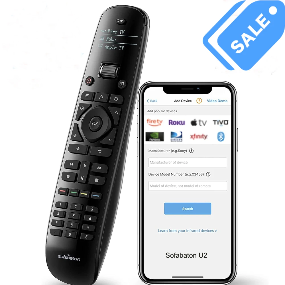 SofaBaton-U2-Universal-Remote-Control-with-APP-Setting-OLED-Display-All ...