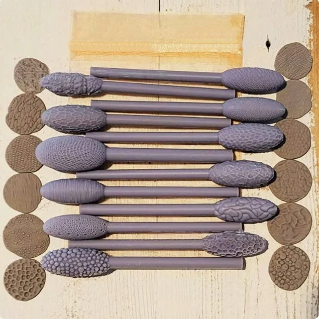 9-Piece DIY Crafting Clay Texture Tool Set: Ideal for Clay Art ...