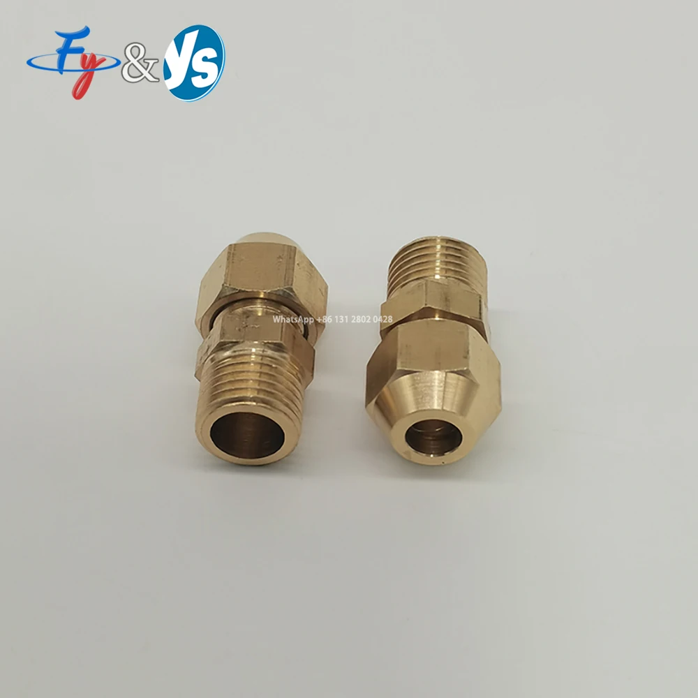 Oil Nozzle Accessories, Brass Connectors, Copper Pipe Threaded Straight ...