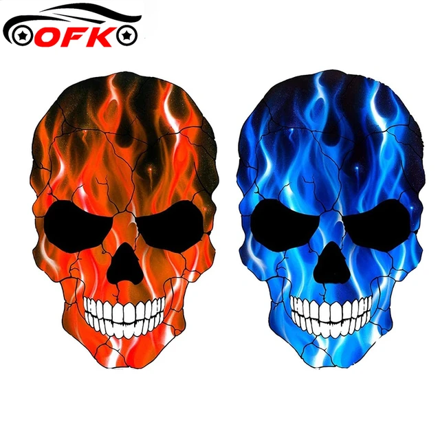 Red Skulls On Fire