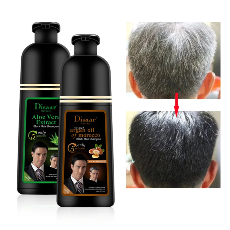 DISAAR 400ML Cover Grey Hair Morocco Argan Oil Care Fast Magic Black ...