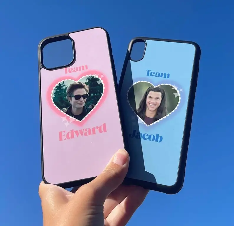 Team Edward Jacob Twilight Phone Case Coque For iPhone 14 15 13 12 Mini ...