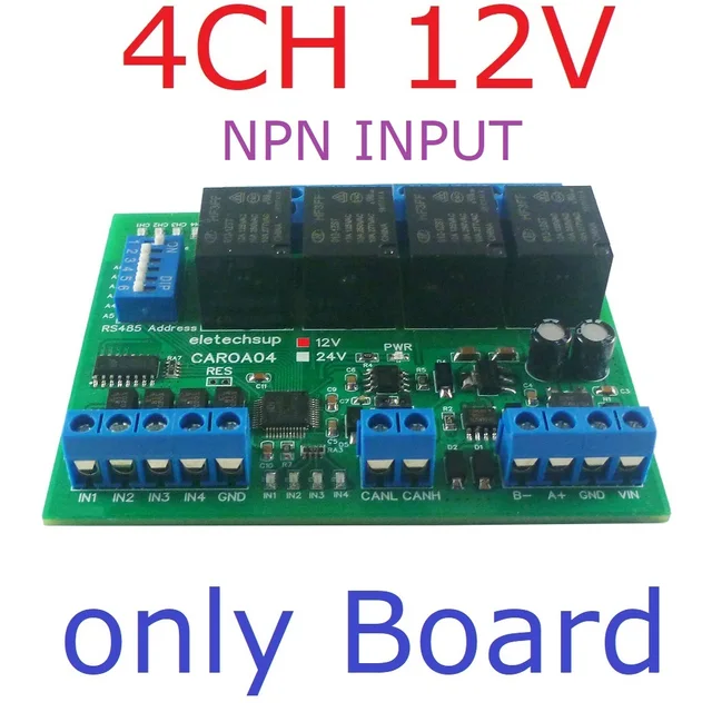DC 12V/24V 4-8CH DI-DO CAN Fieldbus Relay Module RS485 Modbus RTU PLC IO Expanding Board NPN/PNP ...