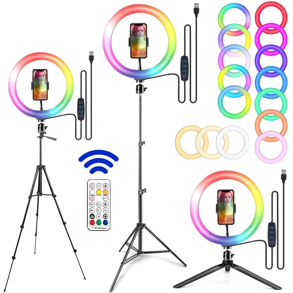 Led-Lights-Ring-Lamp-RGB-With-Tripod-Round-Ring-Light-Fancy-Lighting ...
