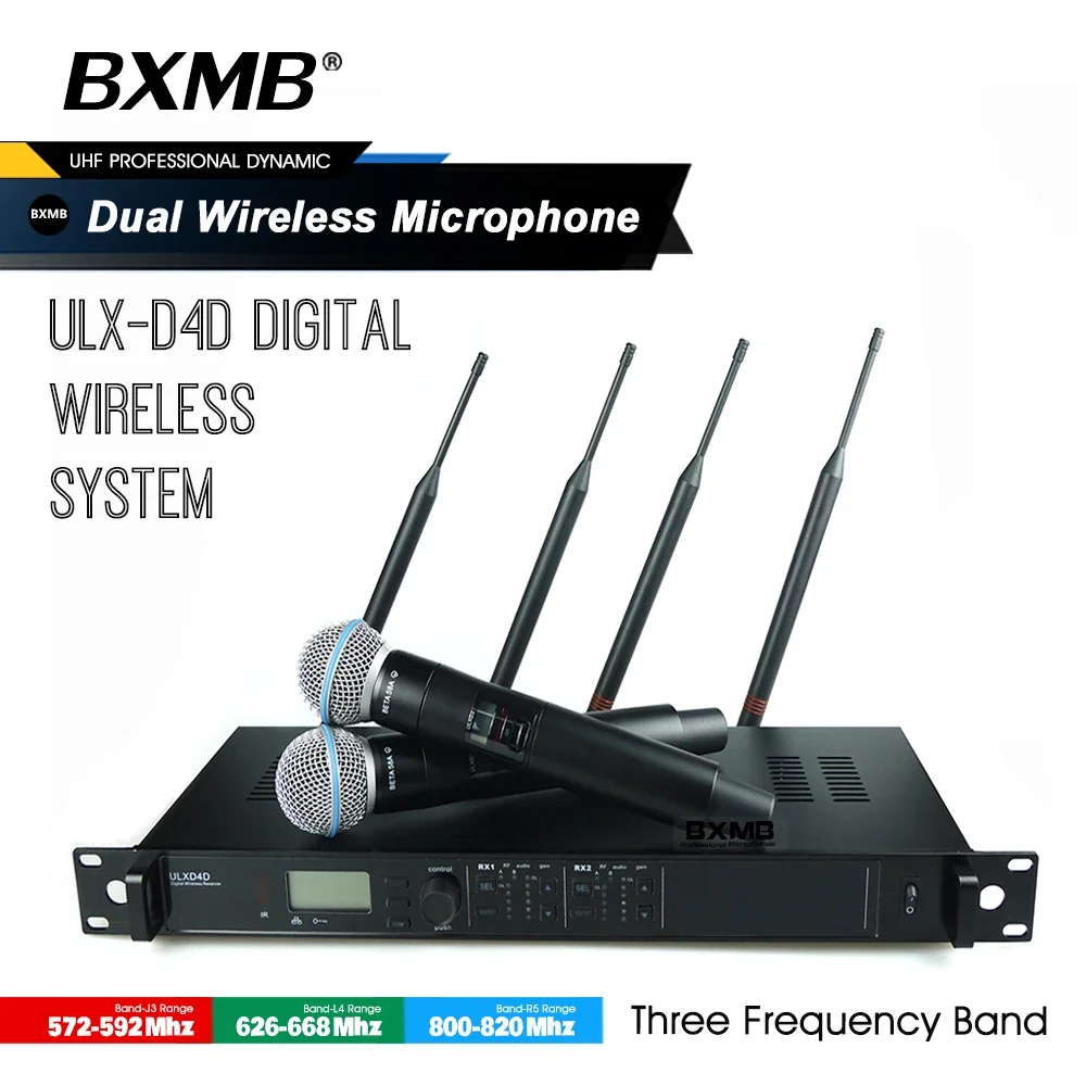 ULXD4D-Professional-ULX-D-Dual-Handheld-Wireless-Microphone-System-with ...