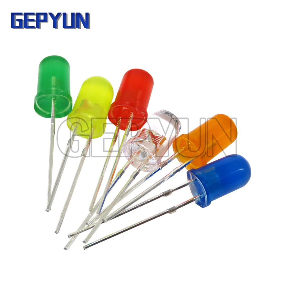 Diffused-5MM-Led-Diode-Kit-White-Red-Green-Blue-Yellow-Orange-2V-3V ...