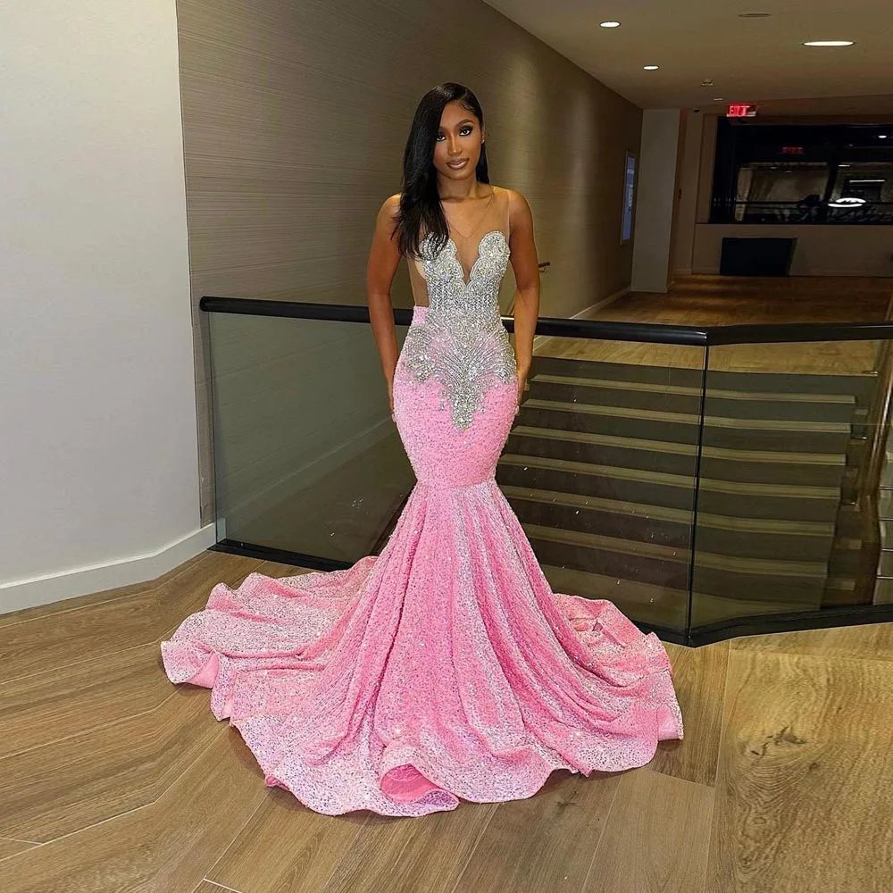Cute Pink And Black Prom Dresses