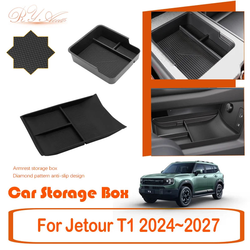 Car Storage Box For Jetour T1 Freedom 2024 2025 2026 2027 Anti-dirt ...
