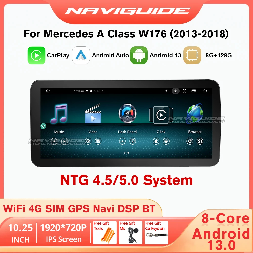 NAVIGUIDE-10-25-Android-13-For-Mercedes-A-Class-W176-LHD-2013-2018-NTG ...
