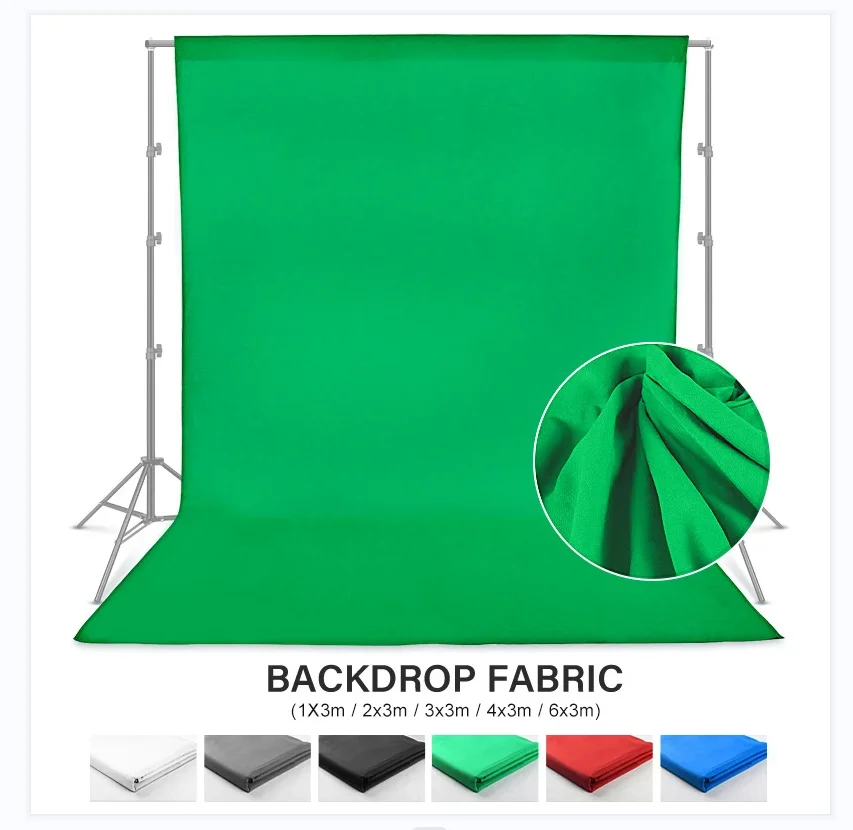 Photography-Backdrops-Muslin-Cotton-Black-Green-Screen-Fabric-Chroma ...