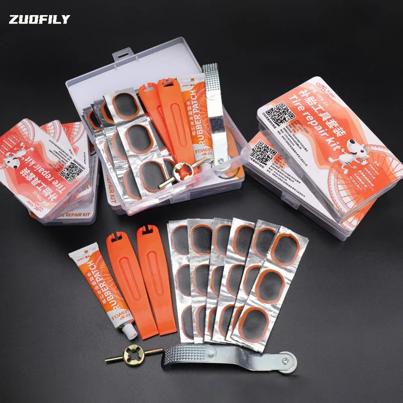Bike-Bicycle-Cycling-Tire-Repair-Kit-Tool-Set-Inner-Tube-Patching-Tyre ...