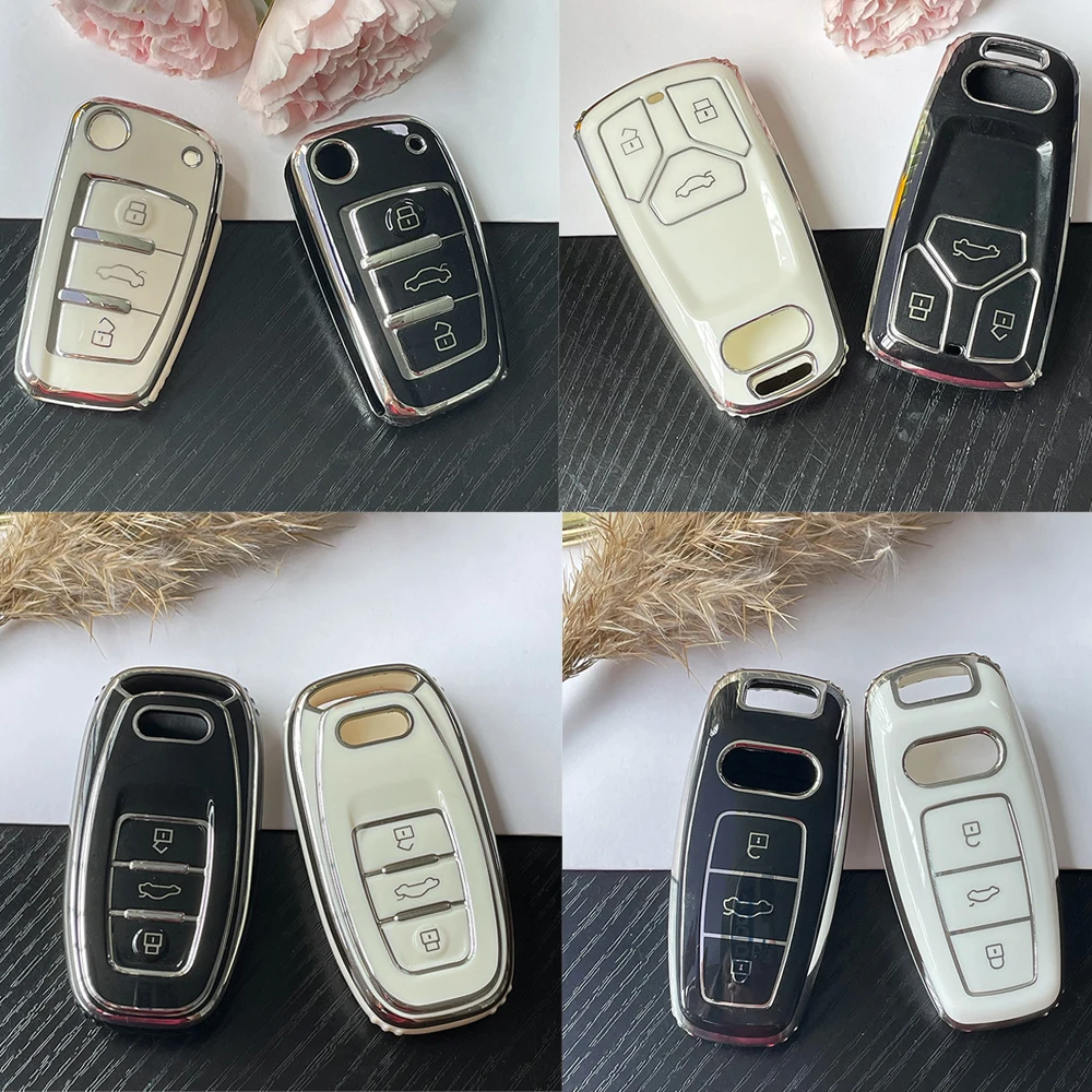 New Car Key Case Cover For Audi A6 A1 A3 A7 A5 A6 C7 A4 B9 R8 TT C6 A3 ...