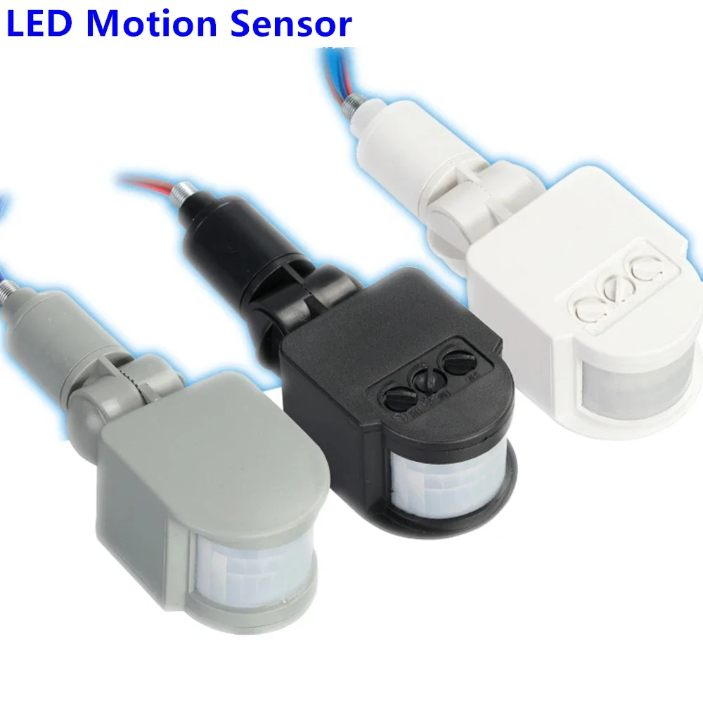 12V Motion Sensor PIR Movement Detector Automatic Infrared Wall Mount ...