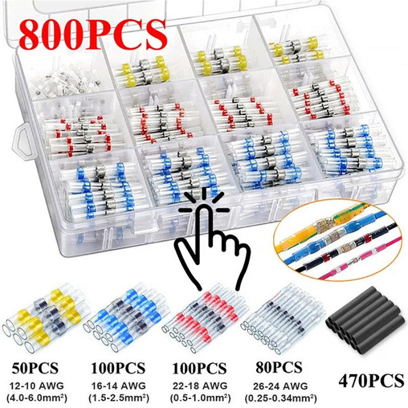 50-100-250-500-800pcs-Practical-Electrical-Waterproof-Seal-Heat-Shrink ...