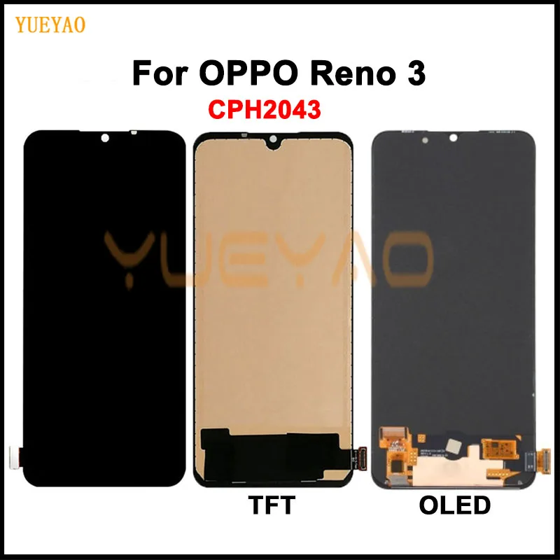 Oppo Reno3 LCD Reno için 3 ekran dokunmatik ekranlı sayısallaştırıcı ...