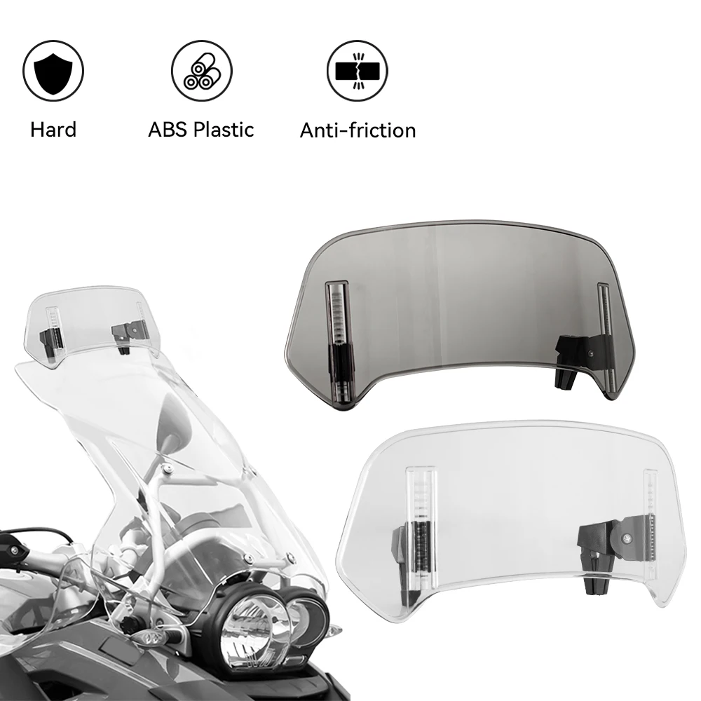 Universal-Motorcycle-Windshield-Extension-Adjustable-Spoiler-Deflector ...