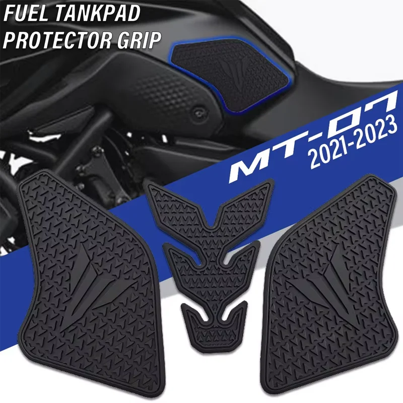 NEW For Yamaha MT-07 MT07 MT 07 Side Fuel Tank Pads Protector Stickers ...