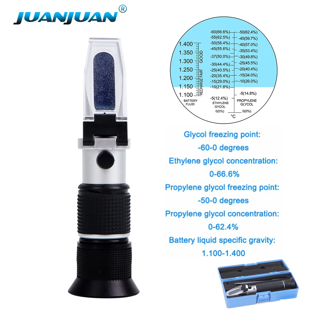 -60~0℃ Degree Freezing Point Refractometer Battery Automotive ...