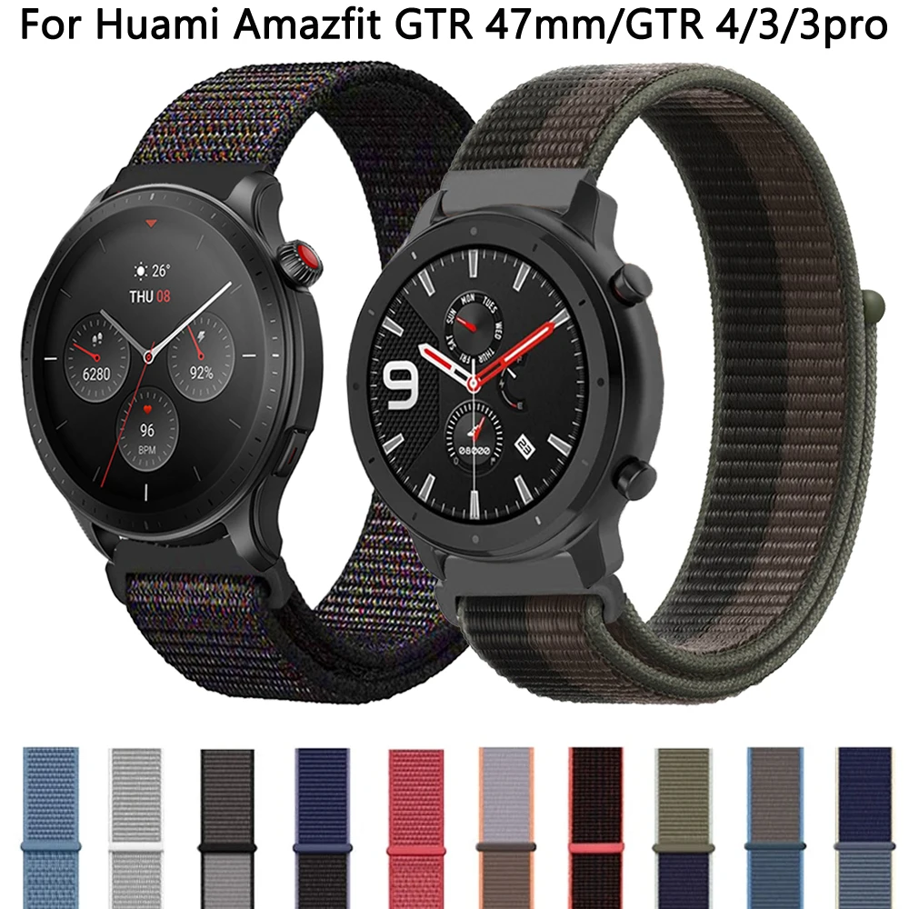 Nylon-Loop-Strap-22mm-For-Xiaomi-Huami-Amazfit-GTR-47mm-Band-For ...