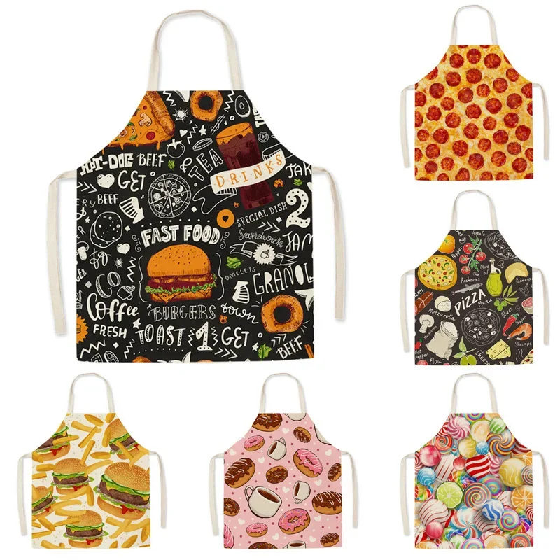 Fashion-Kitchen-Apron-for-Men-Women-Kid-Lemon-Desserts-Printed-Cotton ...