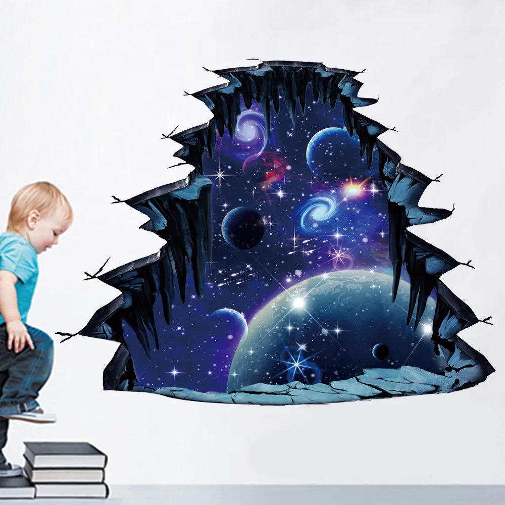 3D-Planet-Floor-Wall-Sticker-Removable-Wall-Art-Mural-Decals-Wallpapers ...