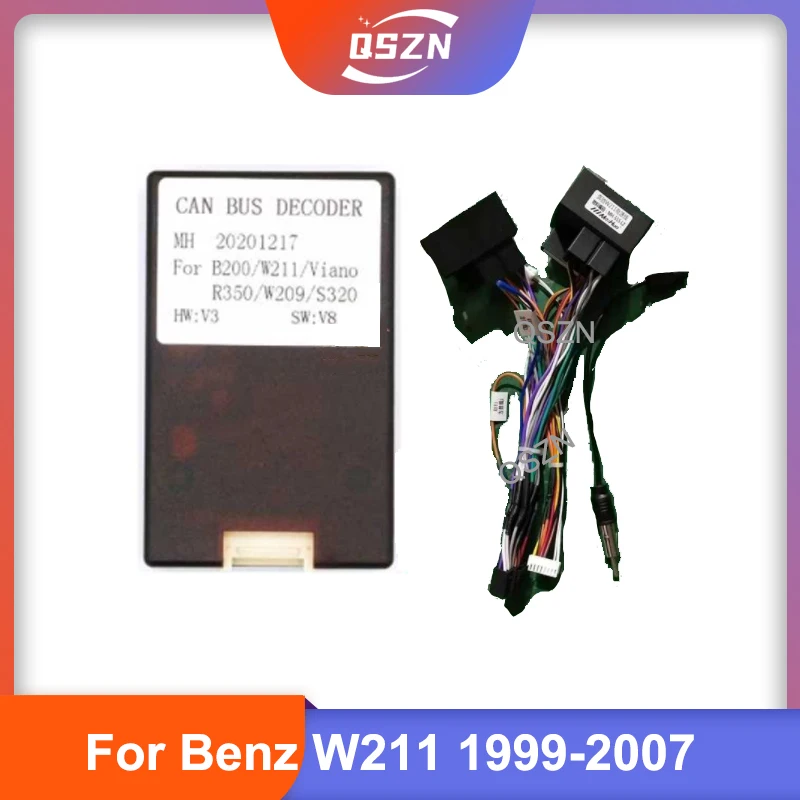 Car Adapter Wiring Harness Cable 16 PIN Canbus Box Adapter For Benz ...