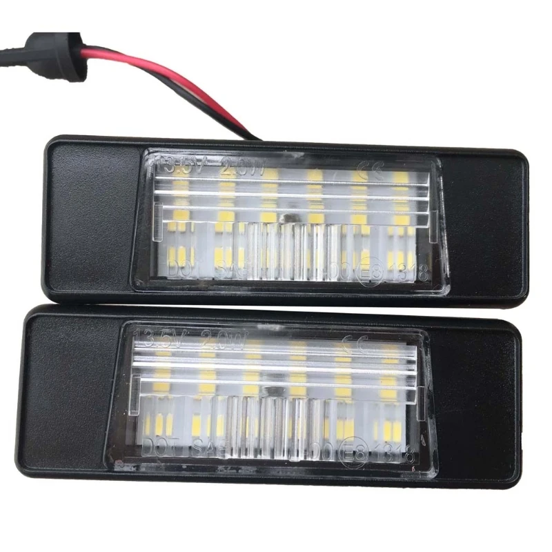 2pcs Car Rear Led Number License Plate Light Lamp Car Replacement White ...