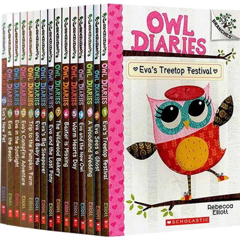 15PCS Owl Diaries English Picture Book Kids Early Education Childhood ...