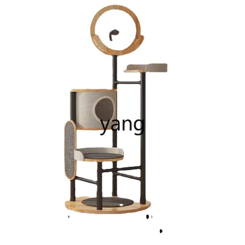 Yjq-Solid-Wood-Cat-Climbing-Frame-Integrated-Toy-Small-Cat-Rack-Scratch ...