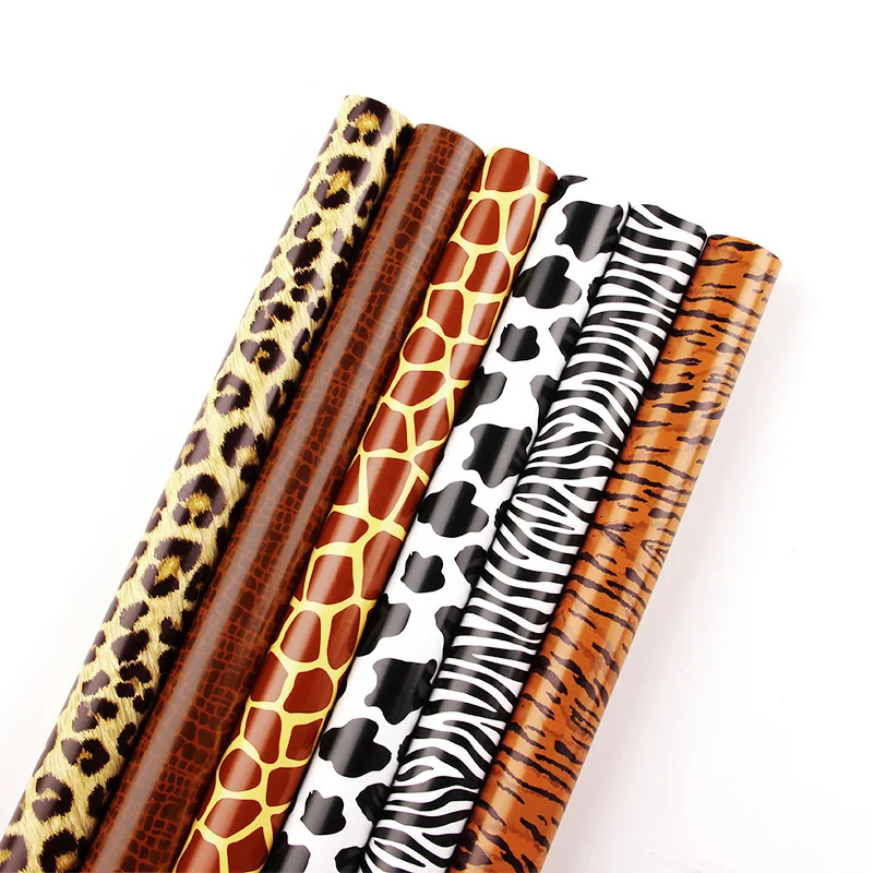 6-Pcs-Kinds-Animal-Leopard-Print-Wrapping-Paper-Sheets-Roll-Packaging ...