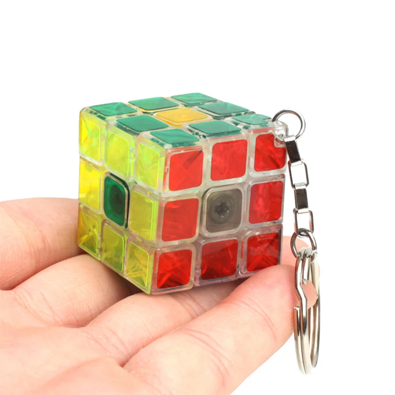 Mini Cube 3x3x3 Keychain Magic Cubes Puzzle Mofangge For Beginner ...