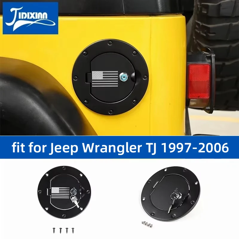 JIDIXIAN Car Fuel Gas Tank Cap Cover for Jeep Wrangler TJ 1997 1998 ...