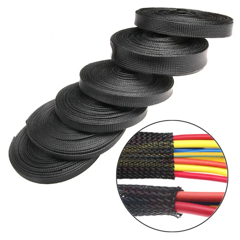 1/5/10/20M Expandable Cable Sleeve Wire Protecting Tight Protective ...