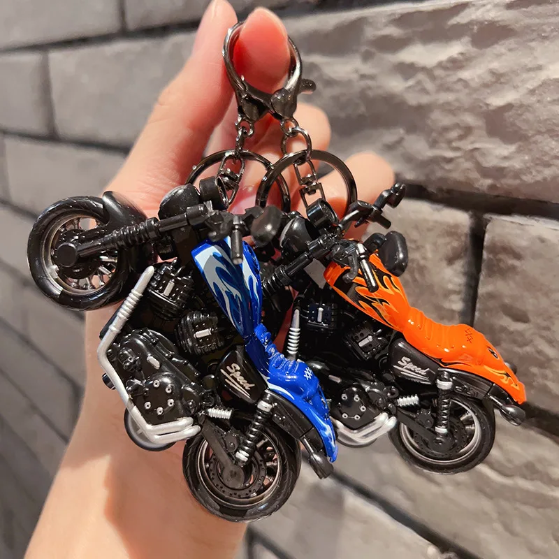 Cartoon-hip-hop-Mini-Small-Motorcycle-Key-Chain-Creative-Personality ...