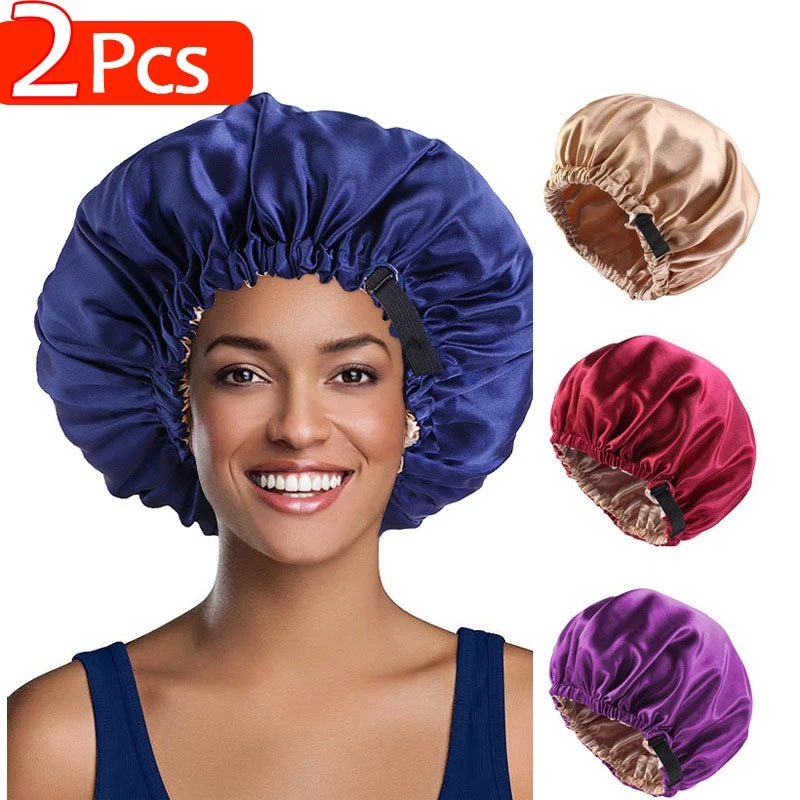Satin Hair Bonnet Night Sleep | Silk Cap Sleeping Bonnet | Satin Night ...