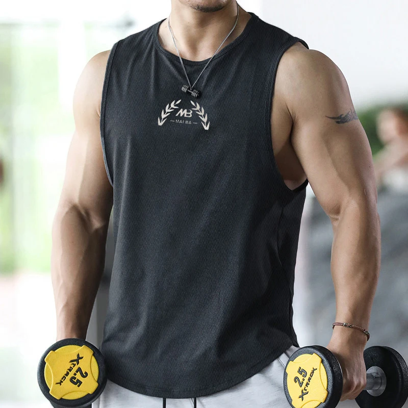 Mesh Tank Tops Men Sleeveless Muscle Shirt Quick Dry Breathable ...