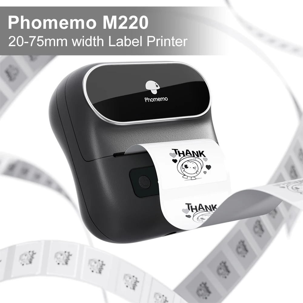 Phomemo M220 Label Printer 80mm Width Printing Sticker Printer ...