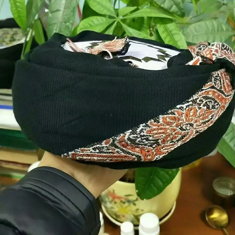 Muslim Hijabs for Men Black Green Elegant Scarf Turkey Dubai Headscarf ...