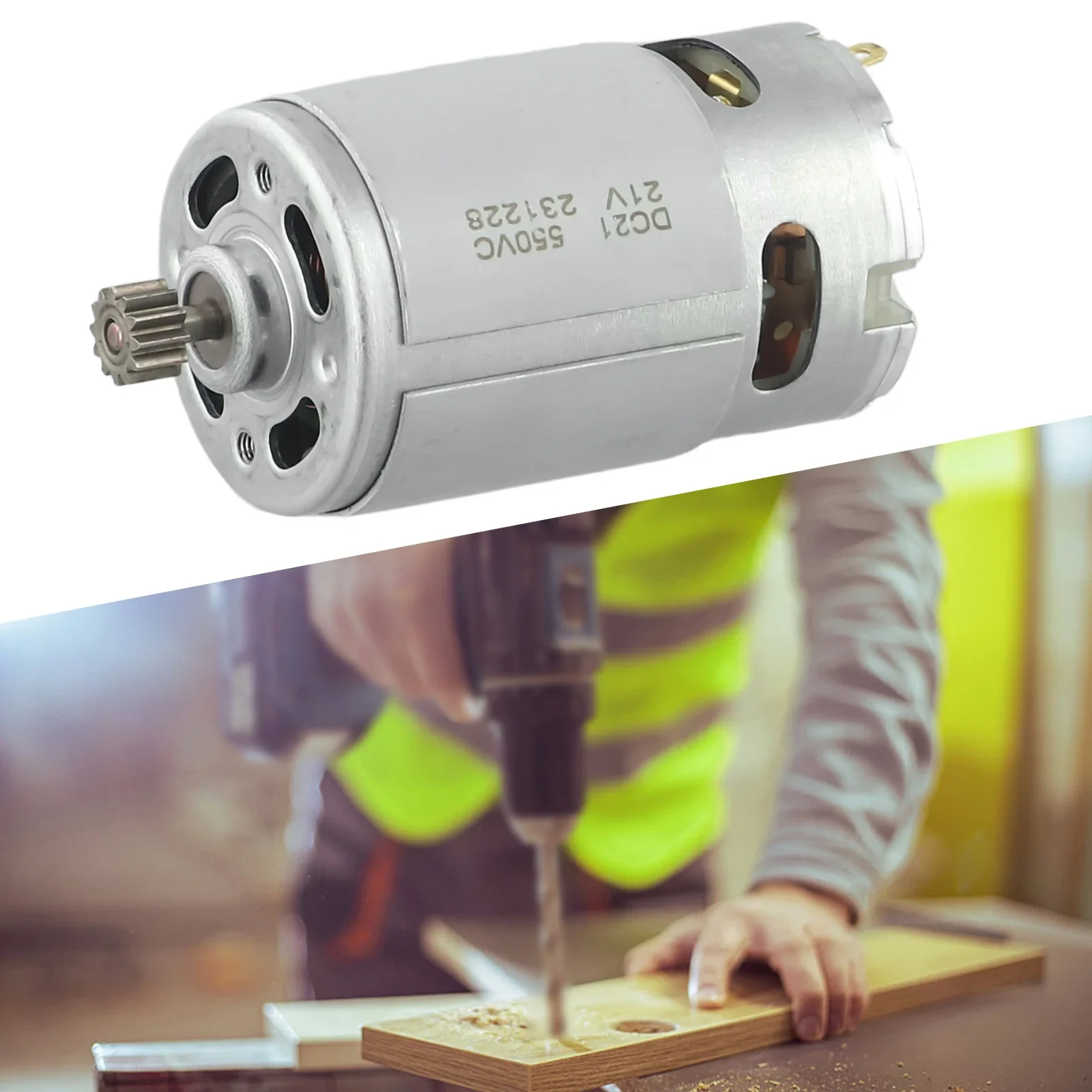 RS550 21V DC Motor With Two-Speed 12 Teeth And High Torque Gear Box For ...