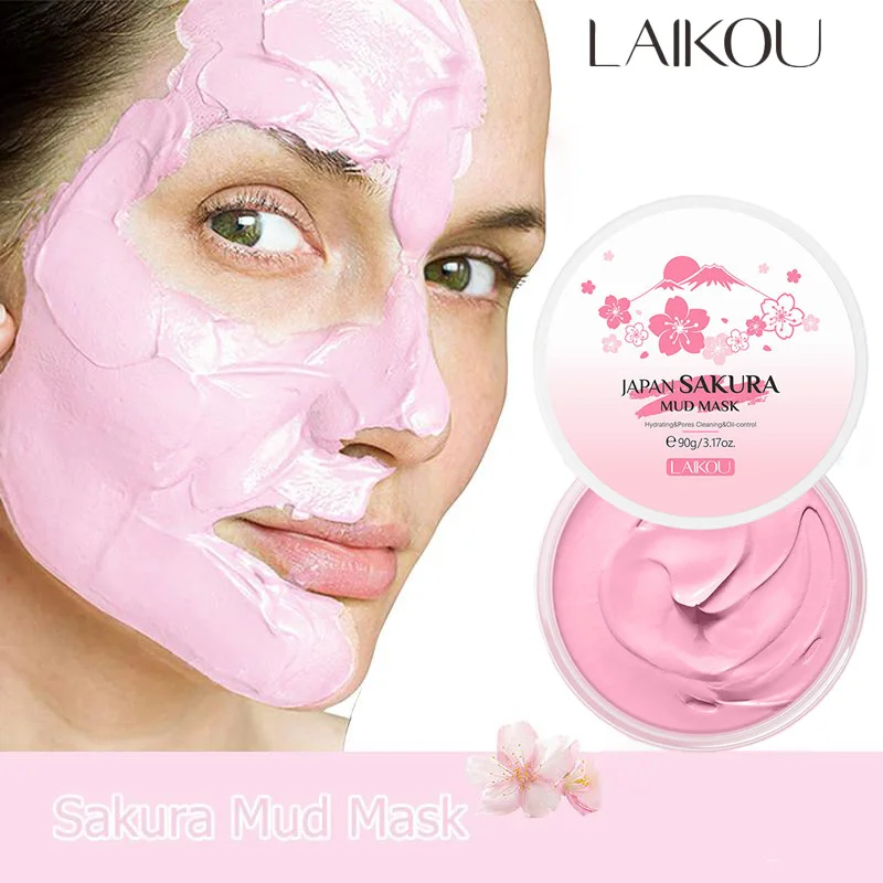 LAIKOU-Sakura-Mud-Face-Mask-Cleansing-Whitening-Moisturizing-Oil ...