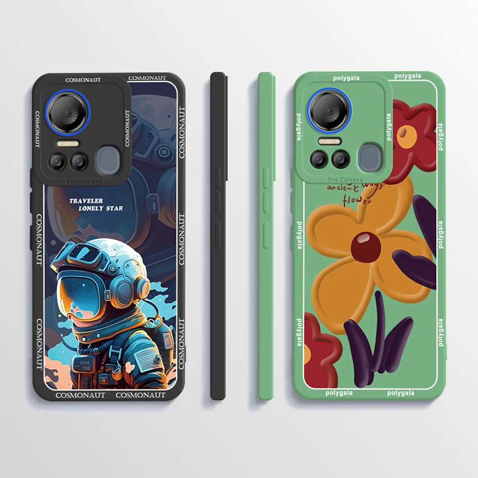 For-Itel-Vision-5-Phone-Case-Fashion-Astronaut-Soft-Matte-Camera ...